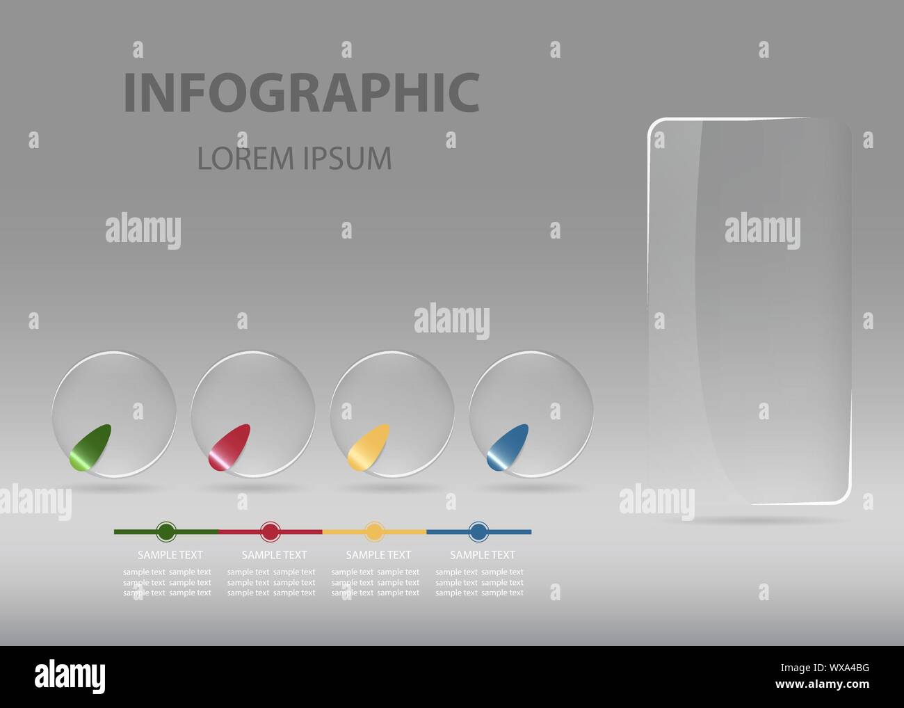 Transparent balls and rectangle infographic vector, illustration ready ...