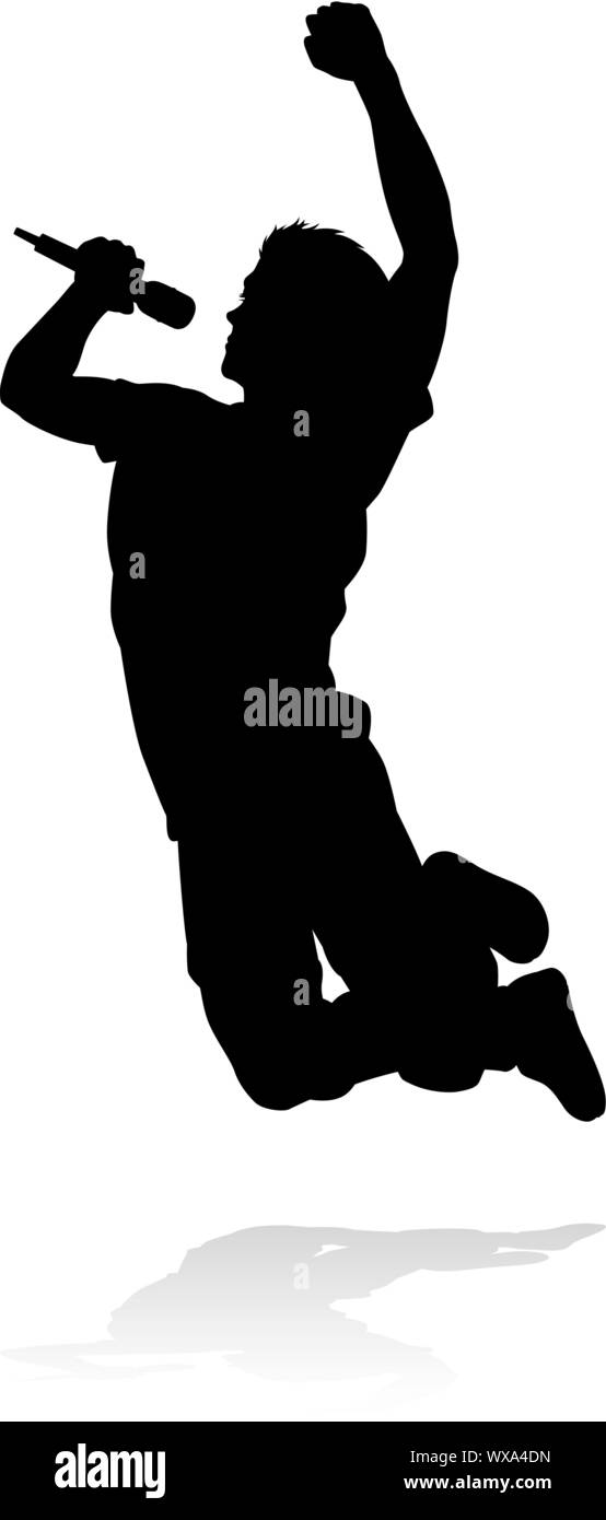 Rockstar Boy Clipart Outline
