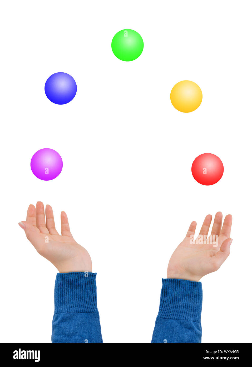 Female juggling Cut Out Stock Images & Pictures - Alamy