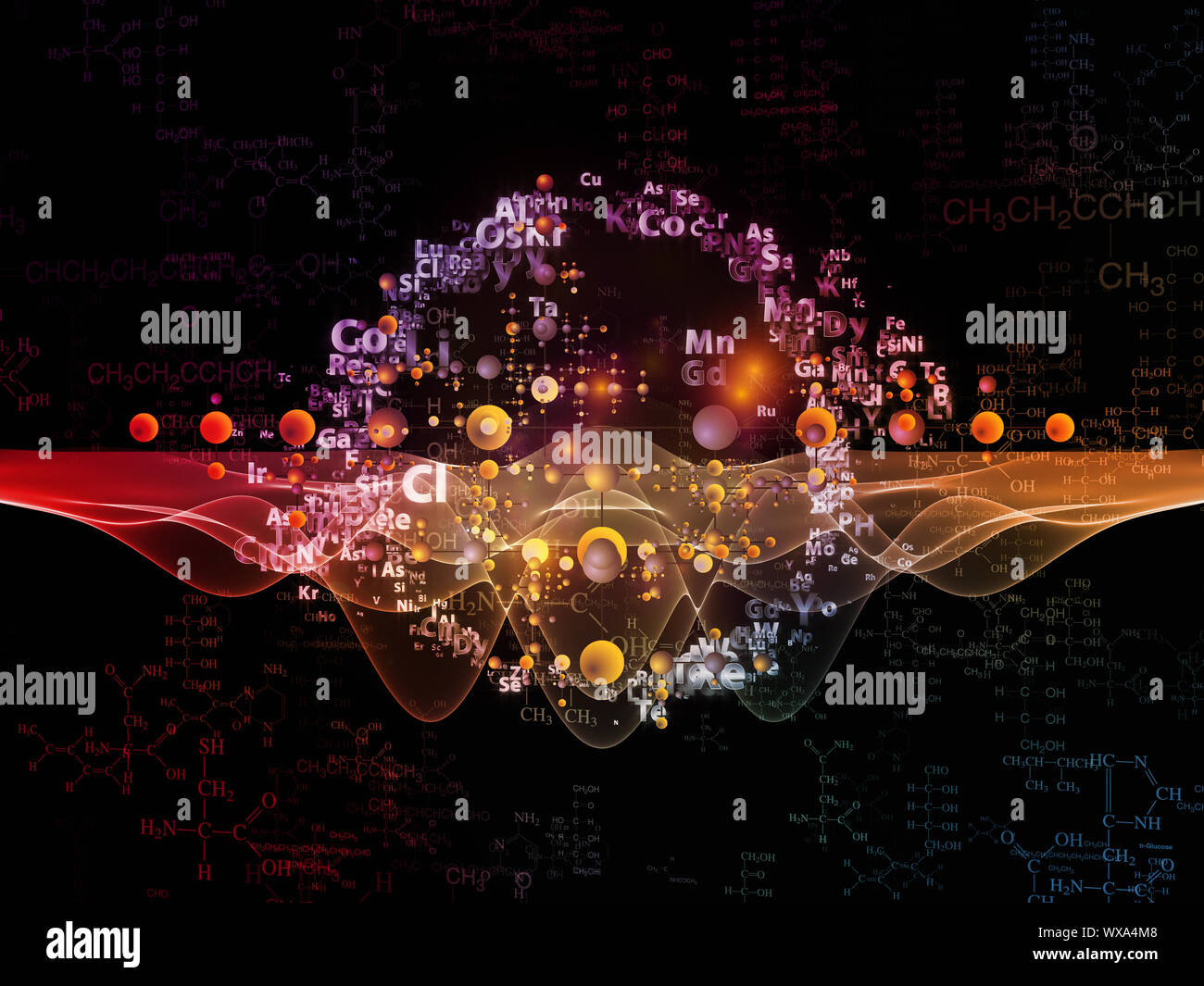 Backdrop of chemistry related design elements to complement your design ...