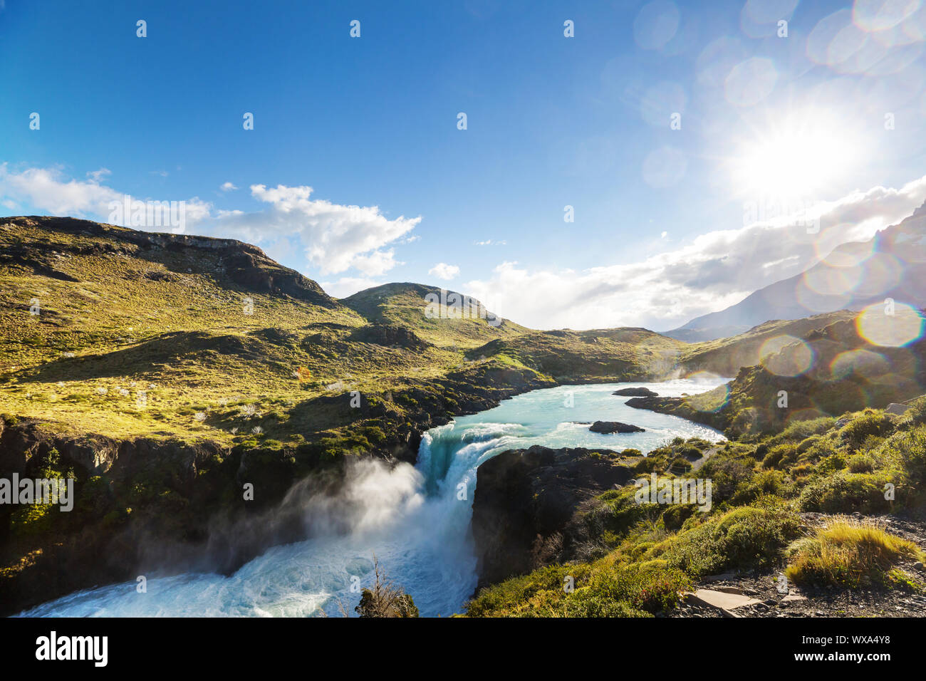 Waterfall in Chile Stock Photo - Alamy