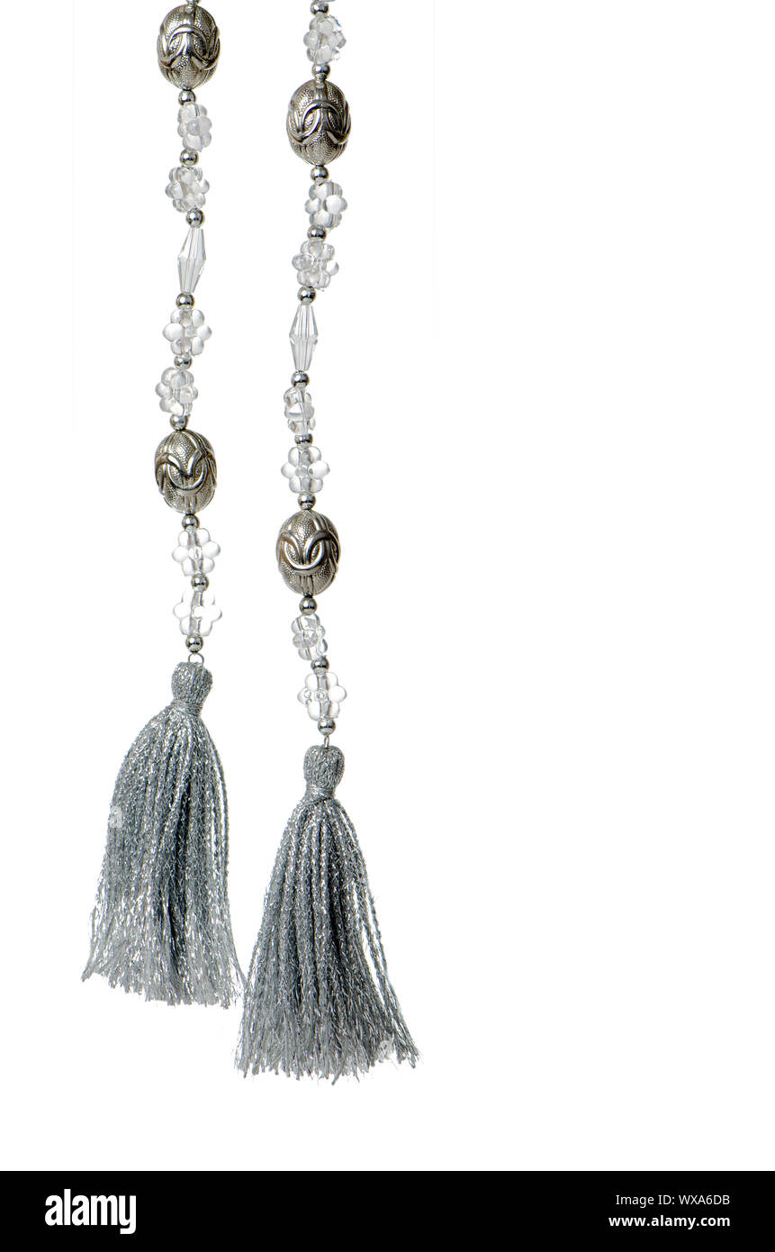 Beautiful tassel for decorated your curtain, isolated on white ...