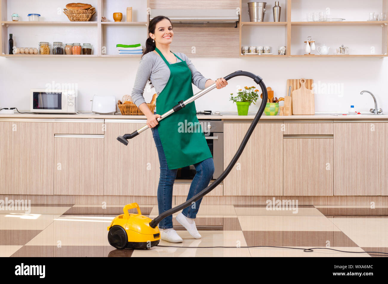 House chores enjoying housework room hi-res stock photography and ...