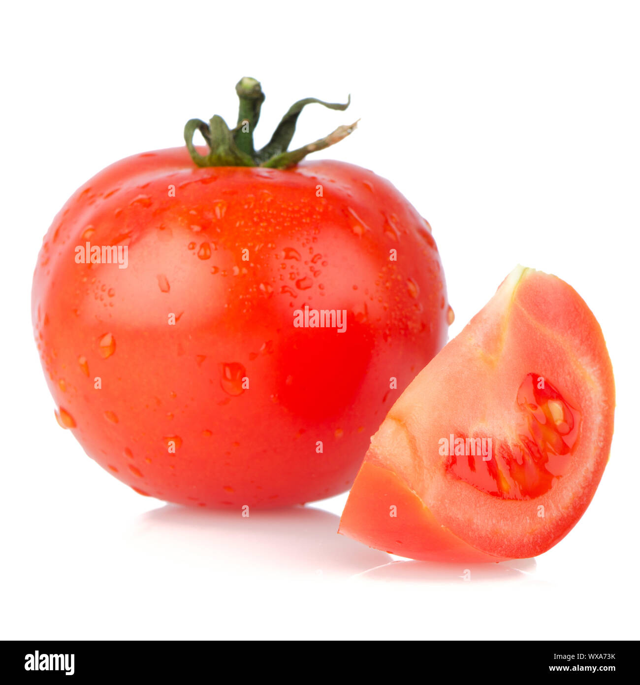 Red tomato isolated on white background Stock Photo - Alamy