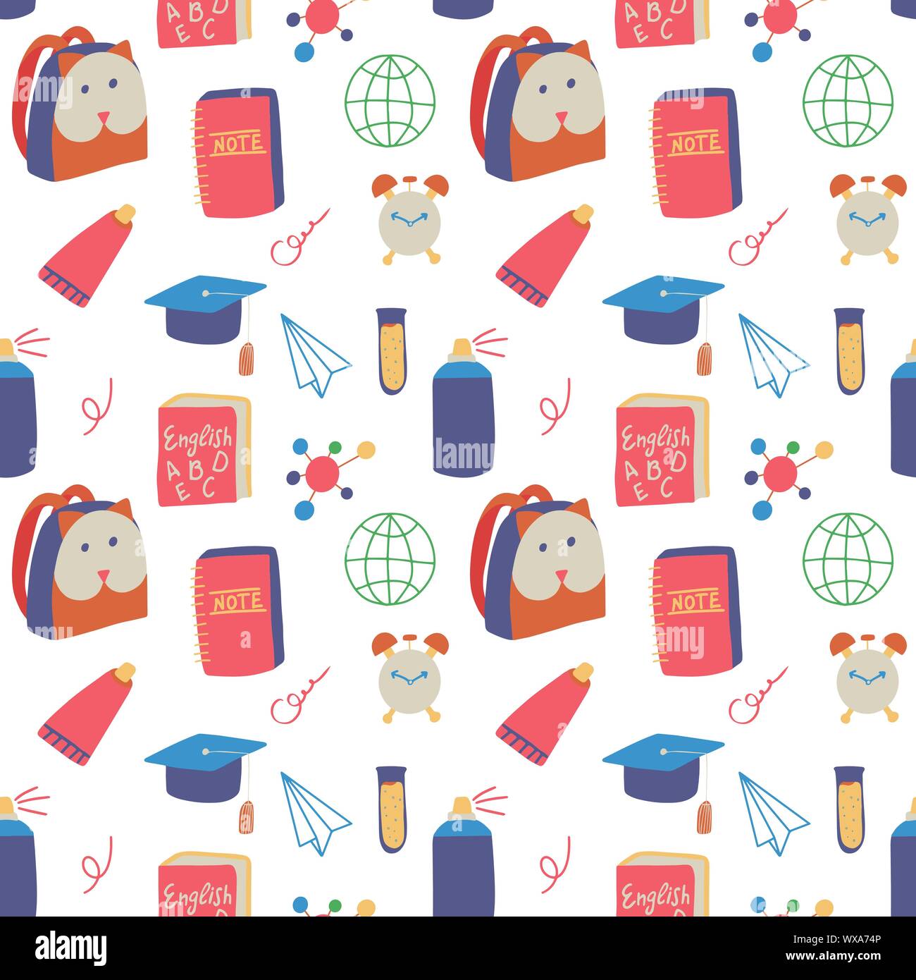 Back to school seamless pattern Stock Vector Image & Art - Alamy