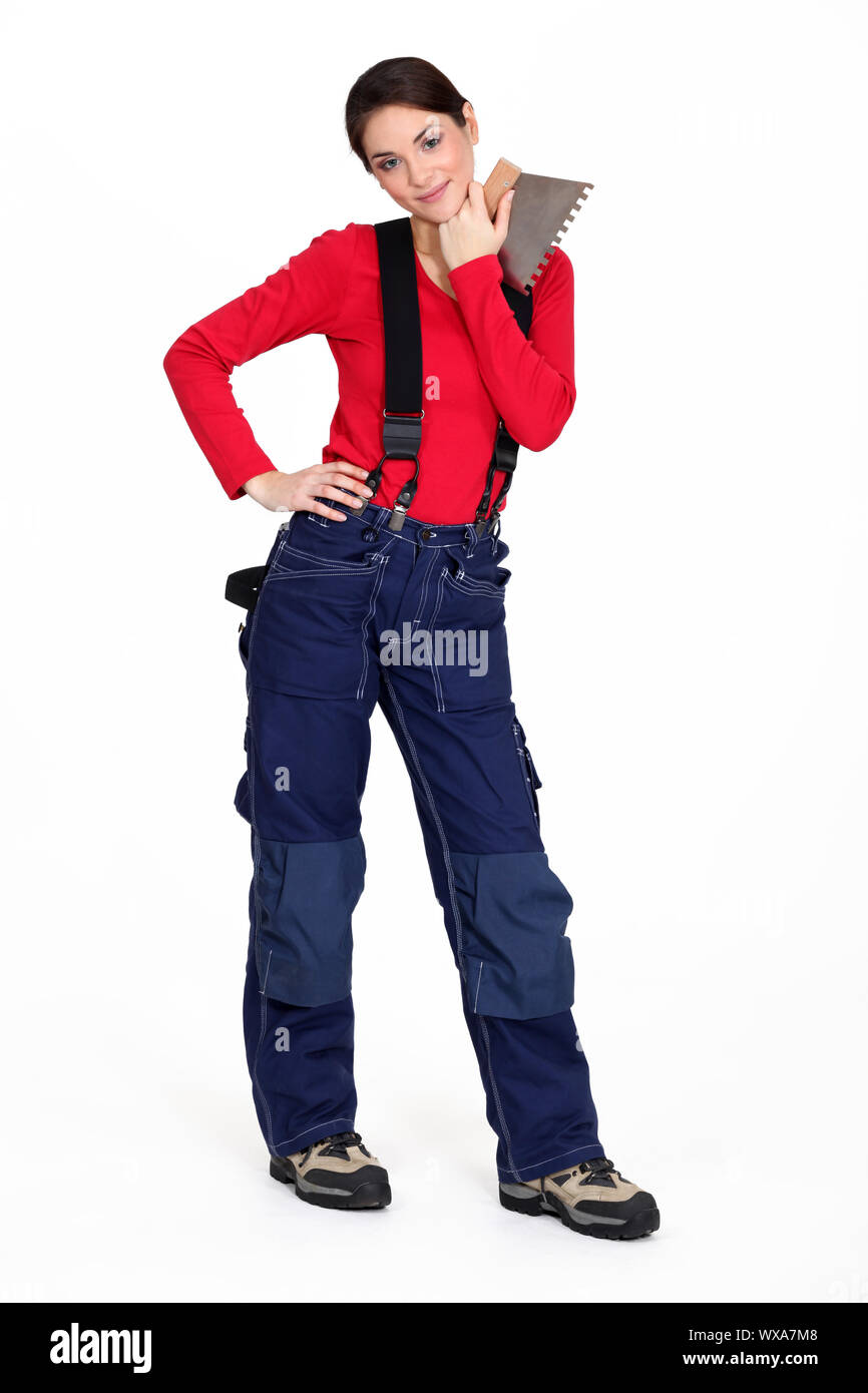 Female mason standing hi-res stock photography and images - Alamy