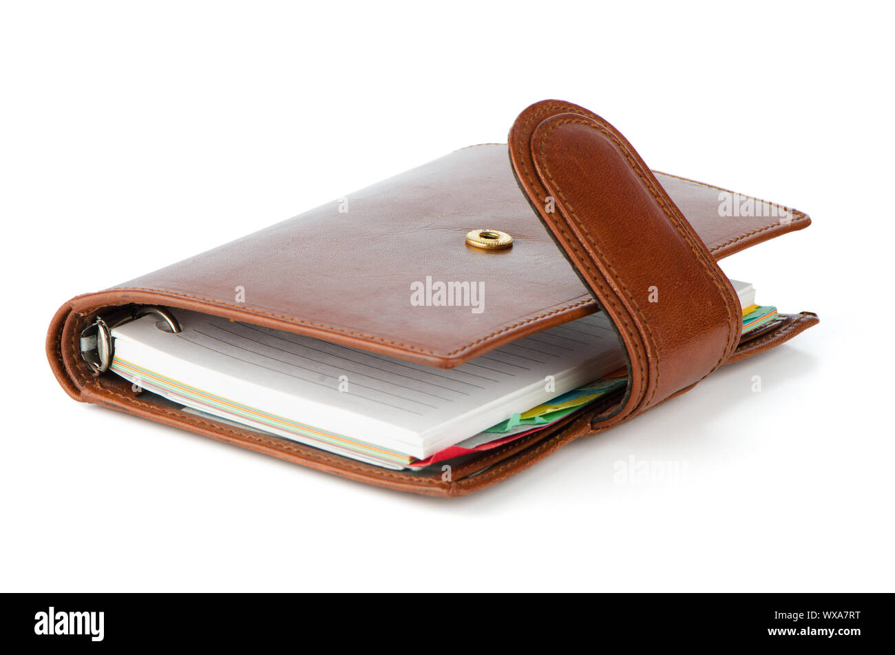 Brown business book isolated on white background Stock Photo - Alamy