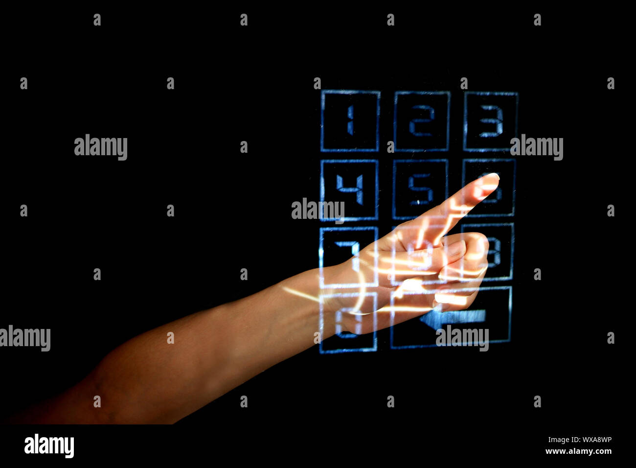 enter secret code on numpad security control Stock Photo - Alamy