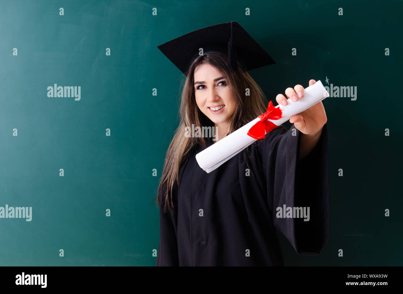 Excited female graduate in hi-res stock photography and images - Alamy