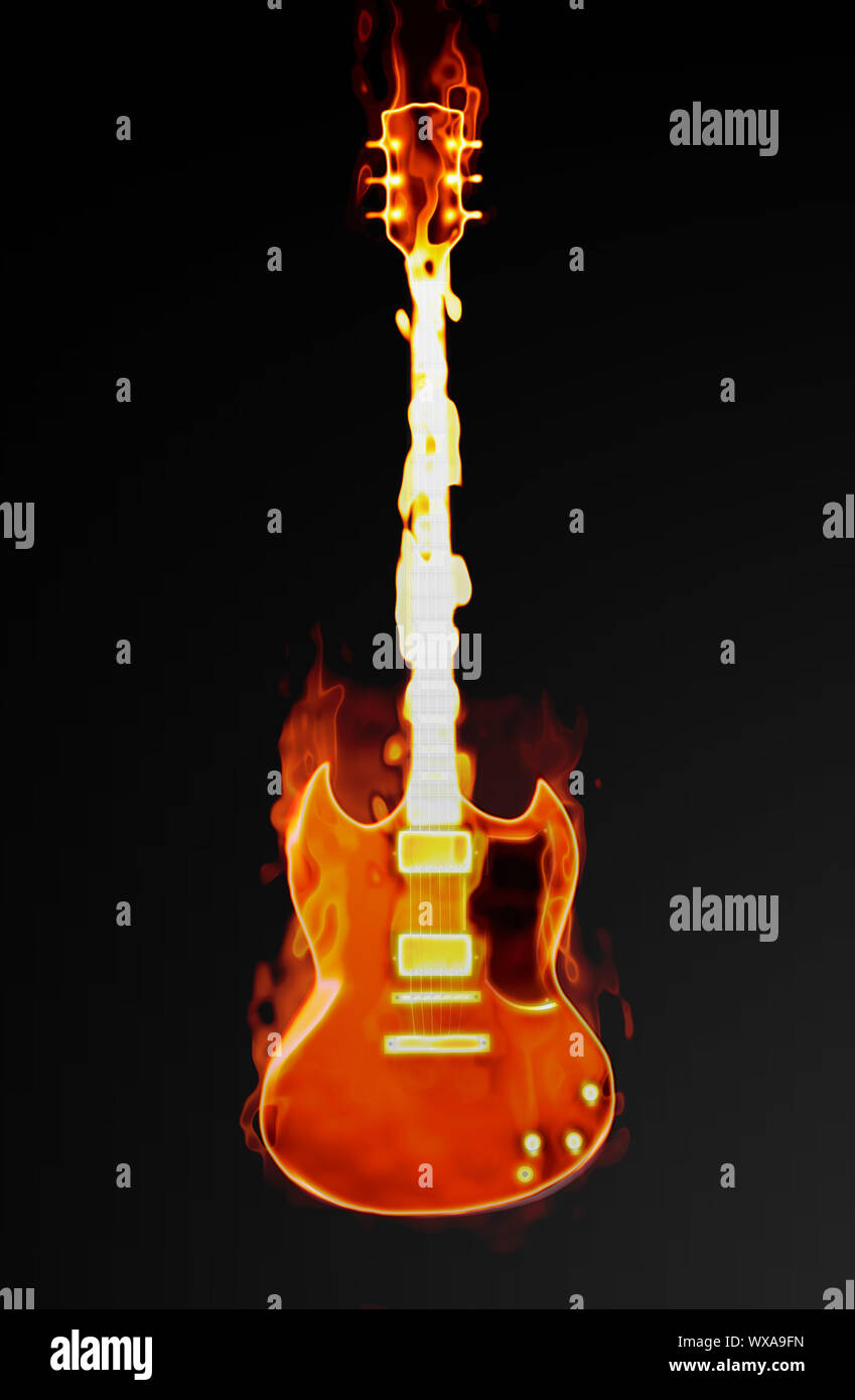Jimi Hendrix Burning Guitar Wallpaper