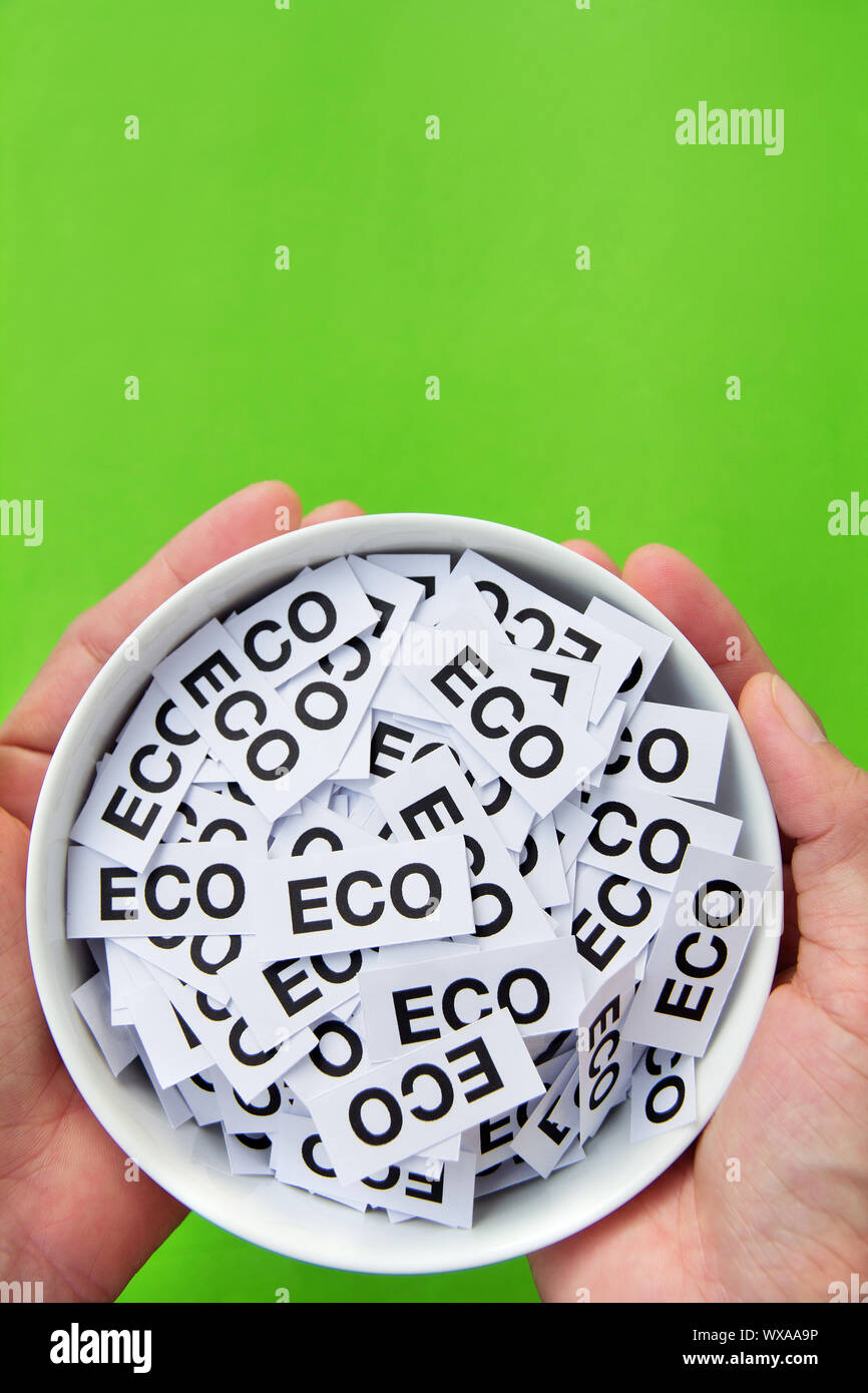 eco sign concept Stock Photo - Alamy
