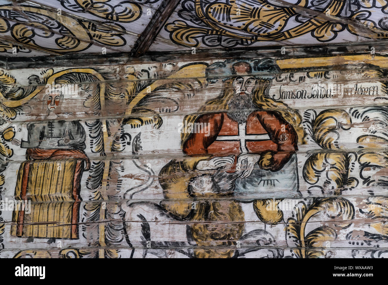 Painting at the Rose Church in Stordal, Norway Stock Photo - Alamy