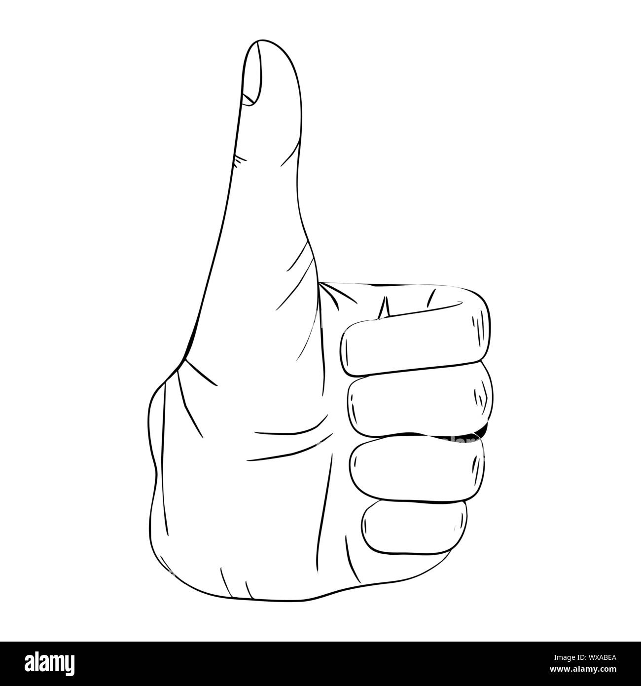 Hand gesture with transparent good sign Stock Vector Image & Art - Alamy