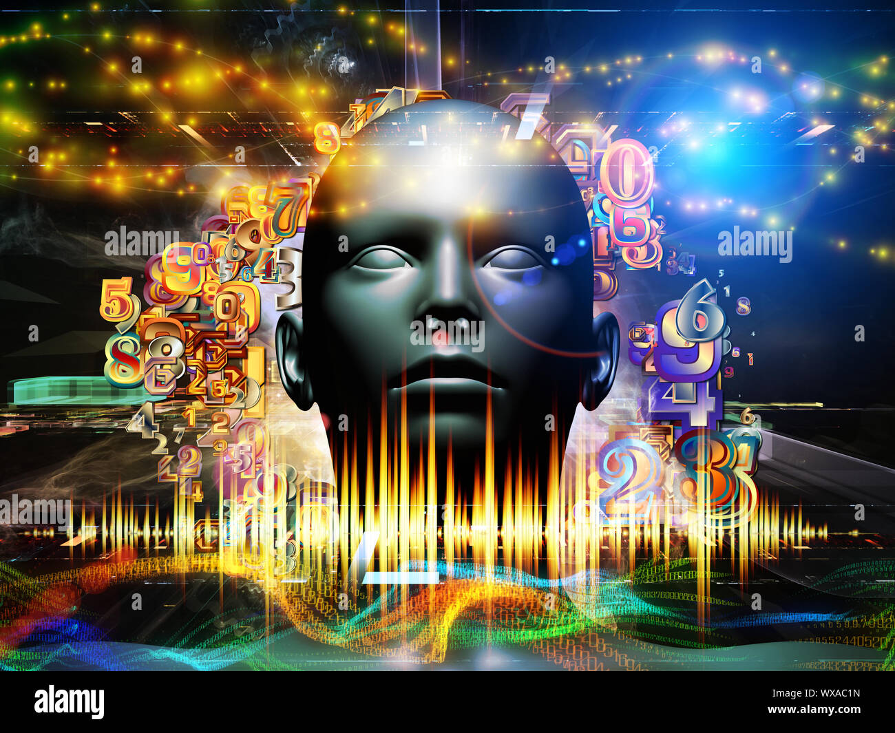 Android Dream series. Artistic abstraction composed of human model ...