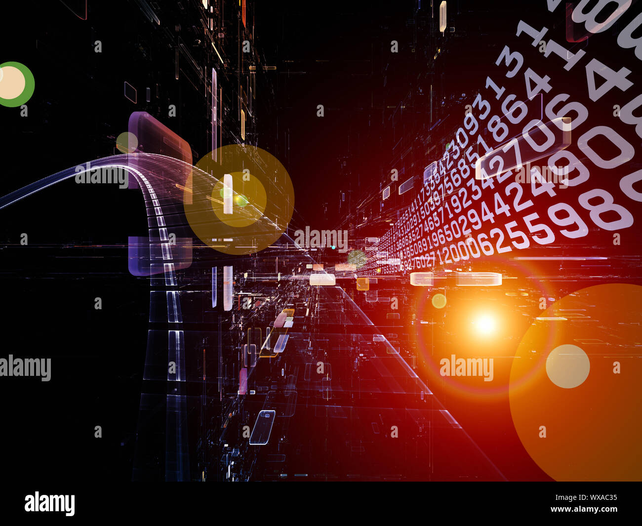 Virtualization of Information Stream Stock Photo - Alamy
