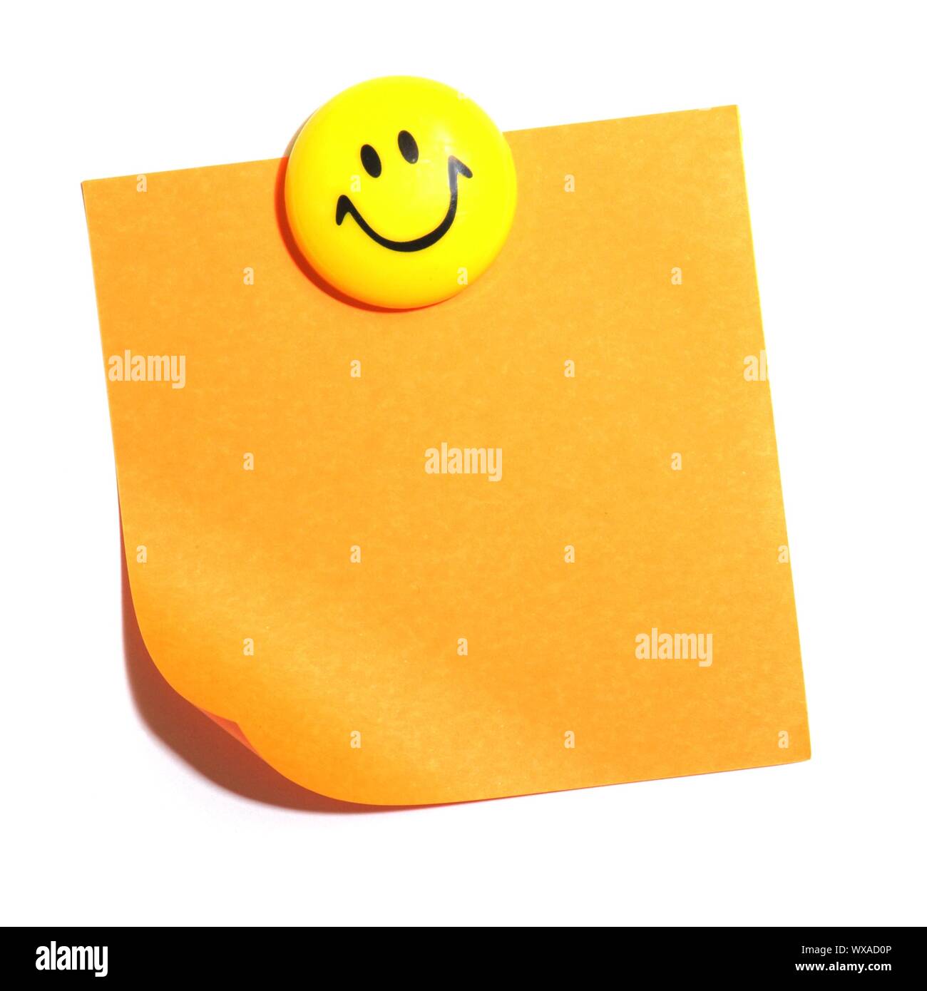 smiley and blank or empty sheet of paper with copyspace isolated on ...