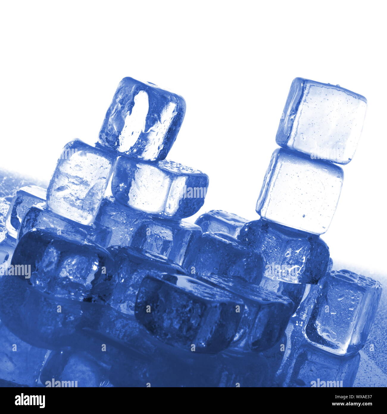 melting ice cubes isolated on white background Stock Photo - Alamy