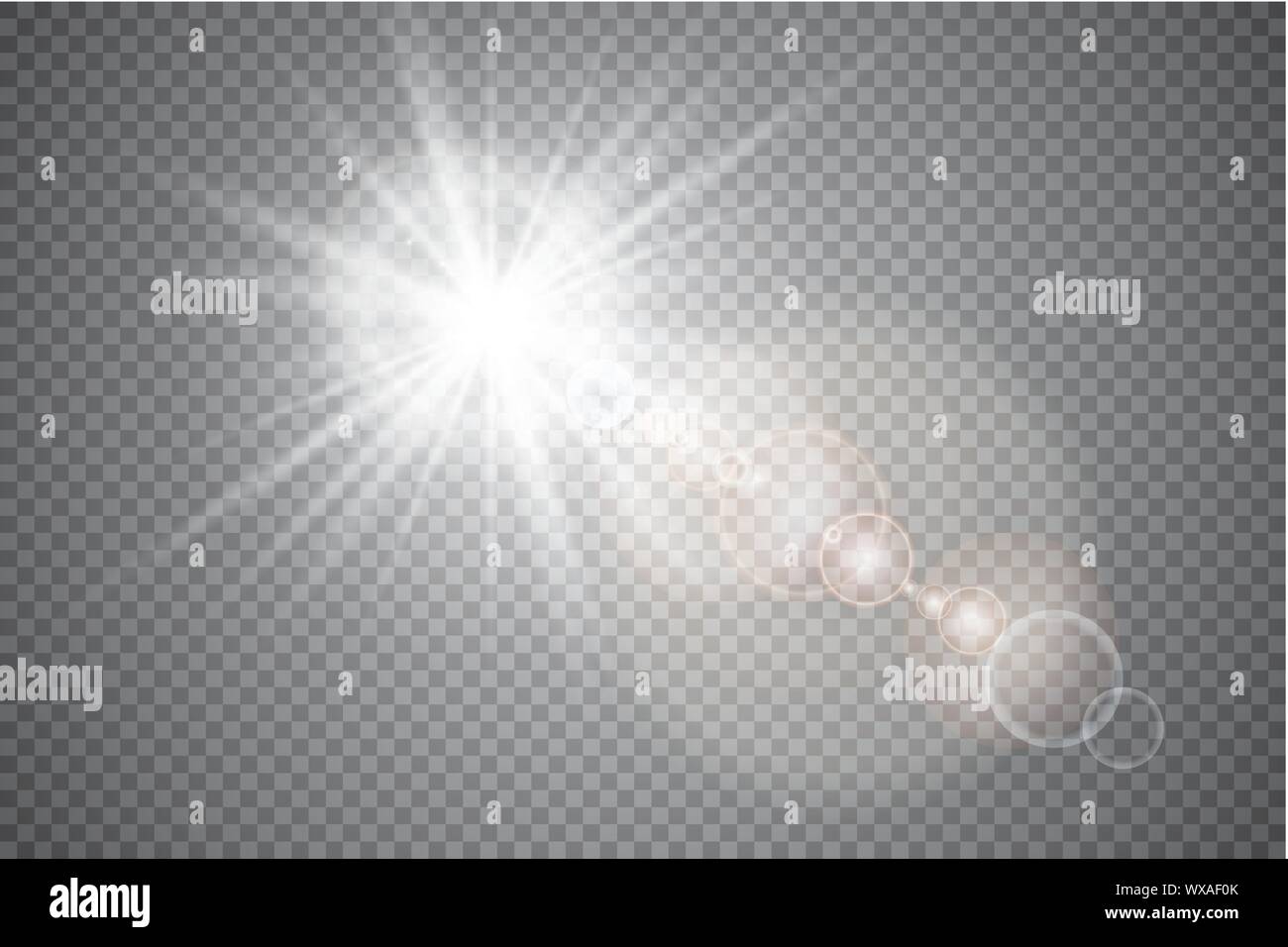 Vector transparent sunlight special lens flare light effect. Sun flash ...