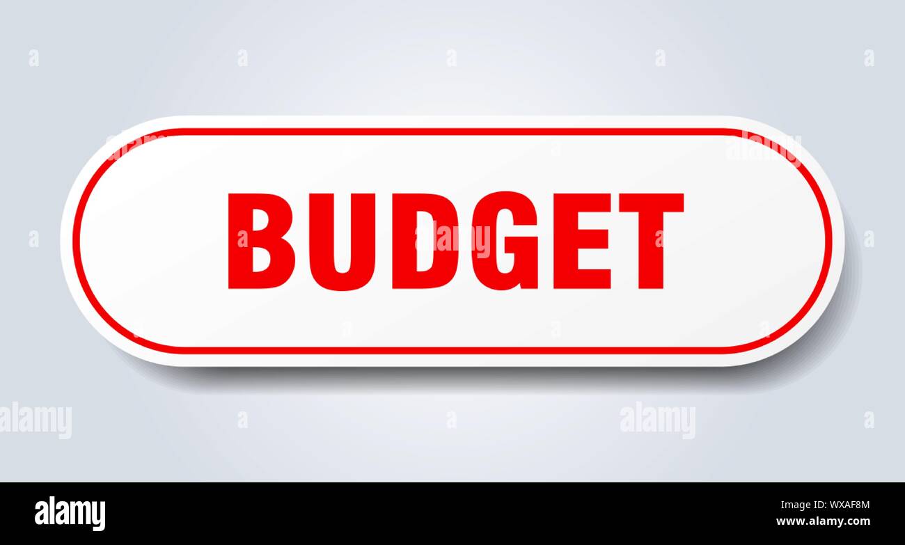 budget sign. budget rounded red sticker. budget Stock Vector Image ...