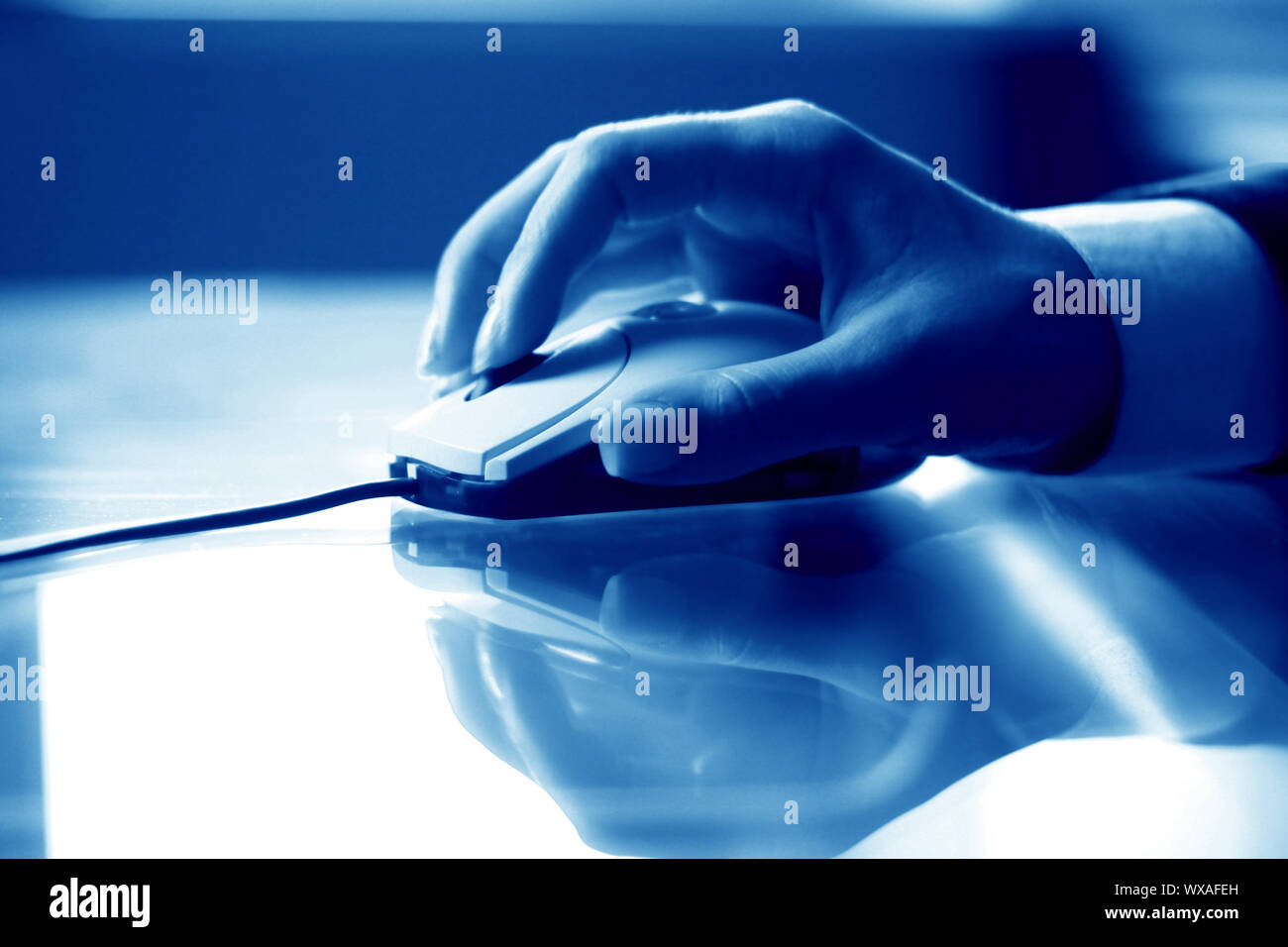 mouse work hand work background Stock Photo - Alamy