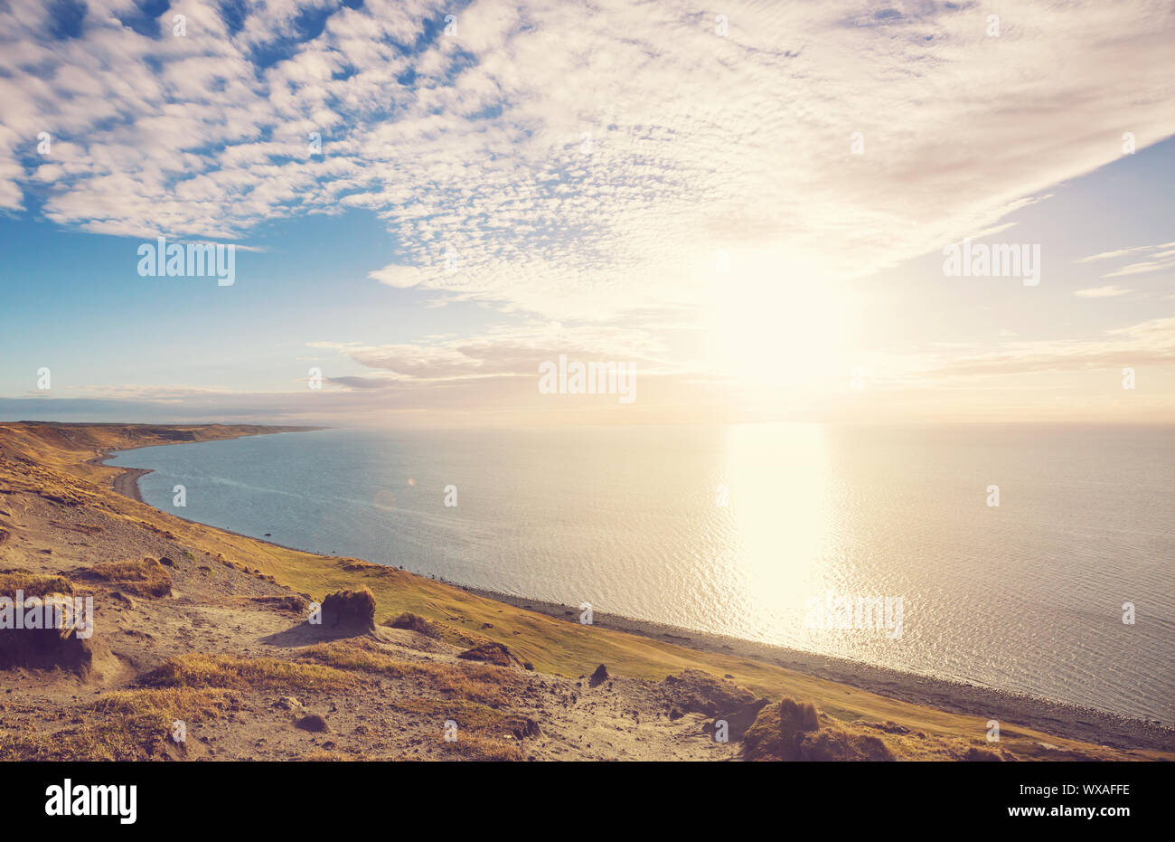 Ocean coast in Chile Stock Photo - Alamy