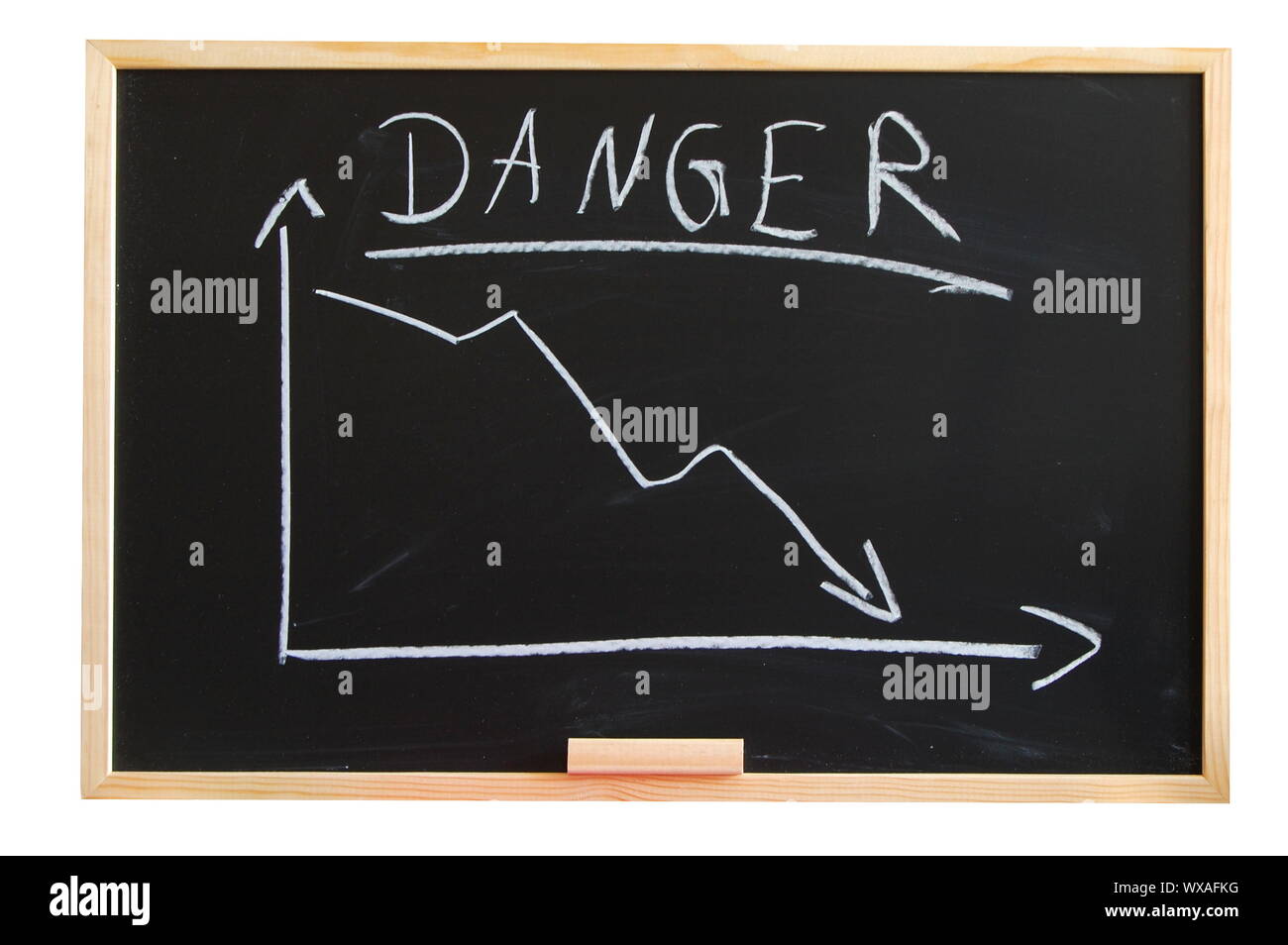 Arrow crash bankruptcy financial Cut Out Stock Images & Pictures - Alamy