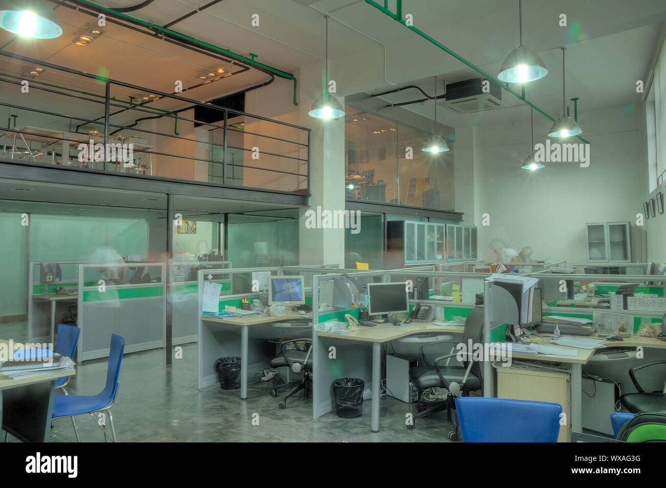 sample of typical modern office interior view Stock Photo - Alamy