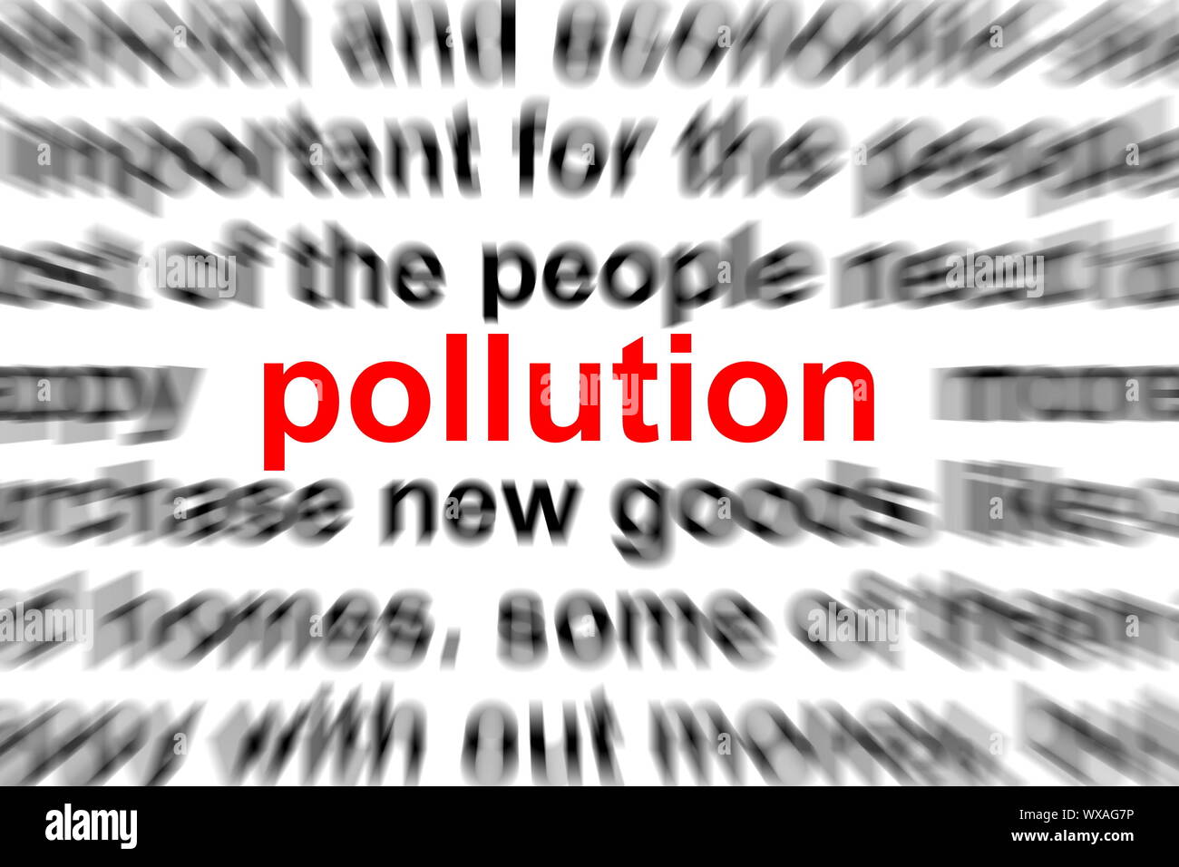 environment pollution concept with word in newspaper Stock Photo - Alamy