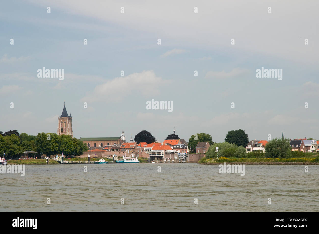 Gorinchem a town in Holland at the river Merwede Stock Photo - Alamy