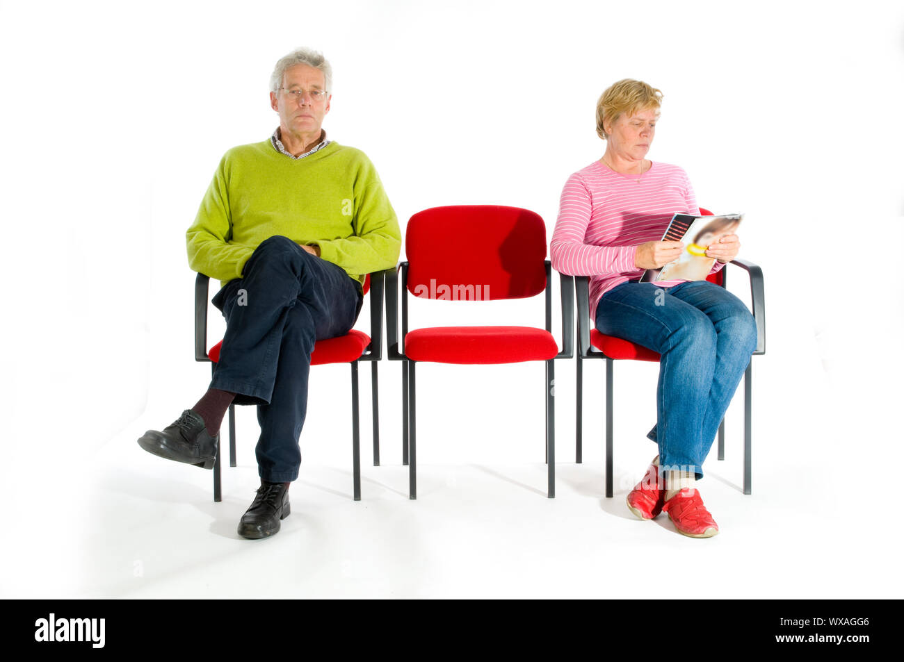 Elderly people in the waiting room by the doctor Stock Photo - Alamy