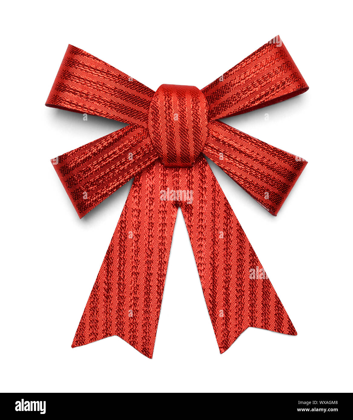 Red Present Bow Isolated on White Background Stock Photo - Alamy