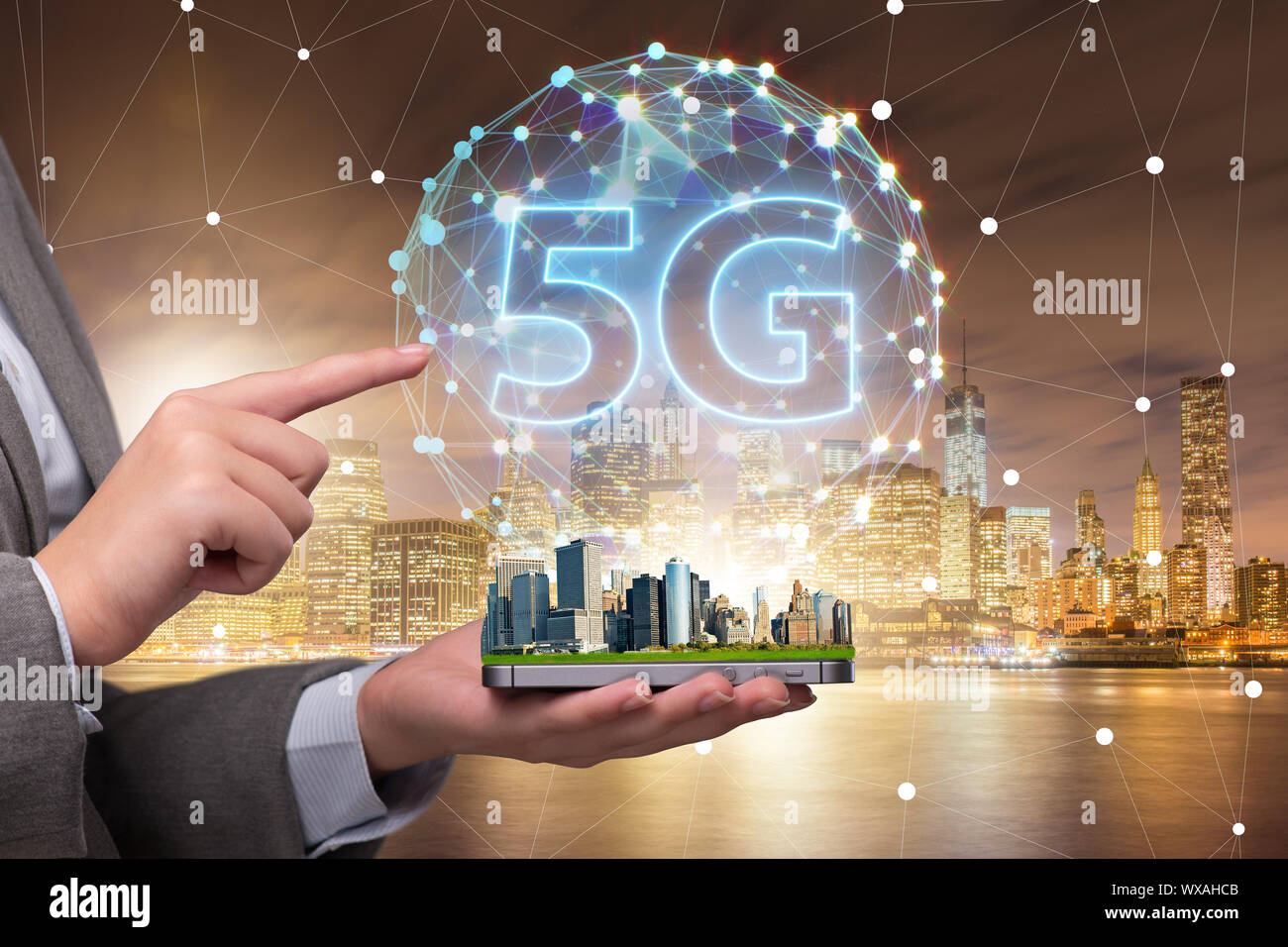 5g concept of internet connection technology Stock Photo - Alamy