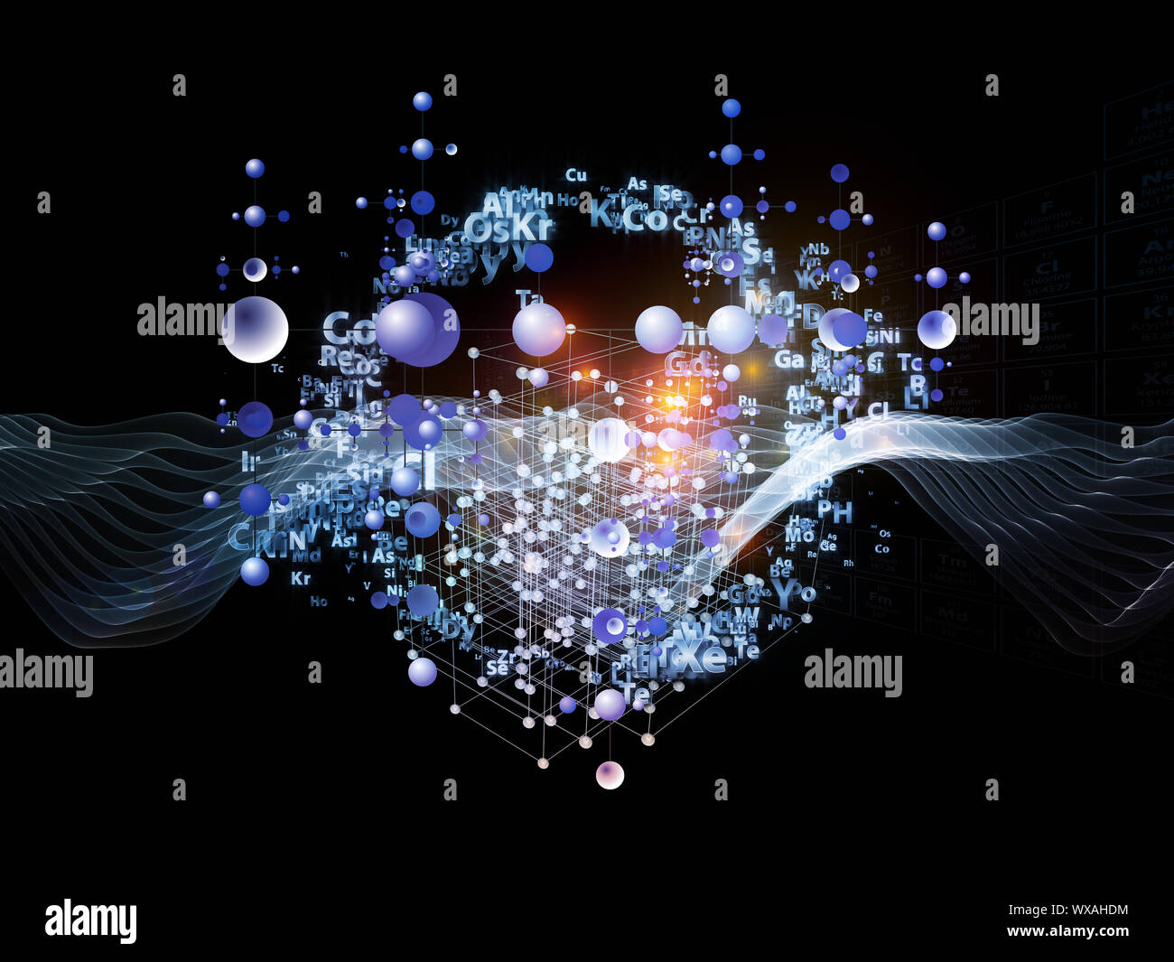 Composition of chemistry related design elements suitable as a backdrop ...