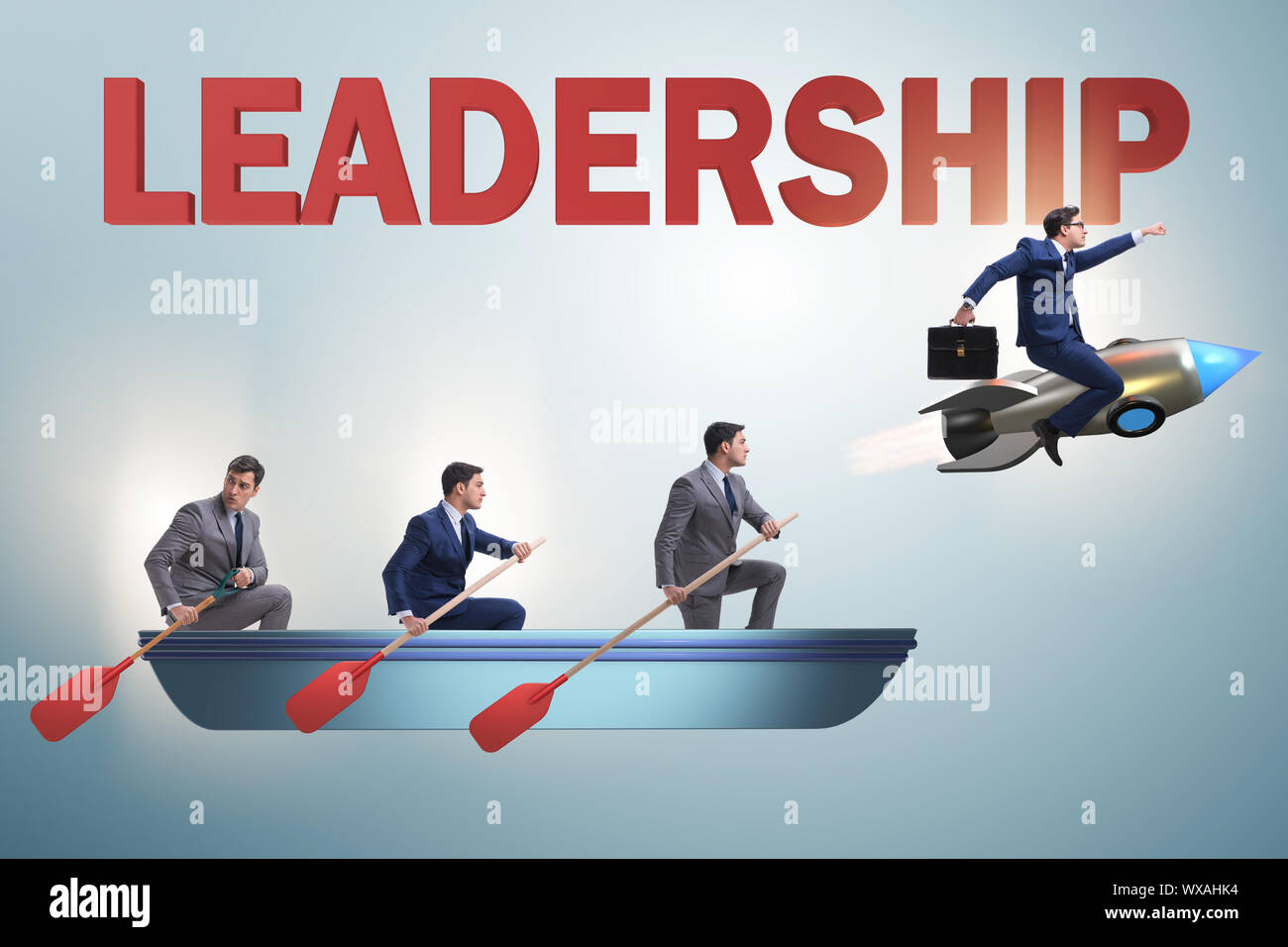 Leadership concept with various business people Stock Photo - Alamy