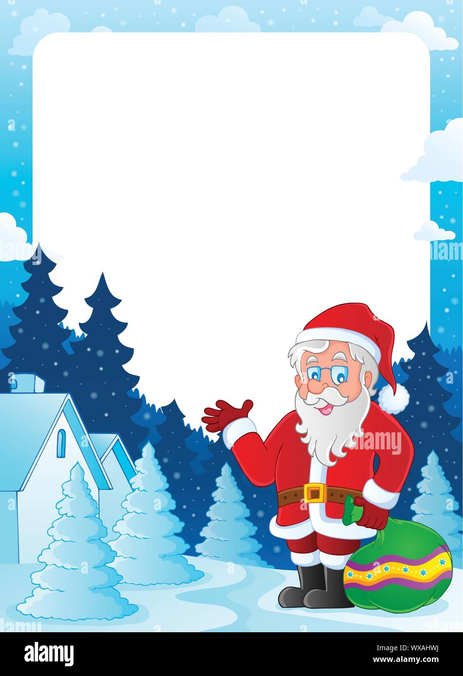 Christmas topic frame 6 Stock Vector Image & Art - Alamy