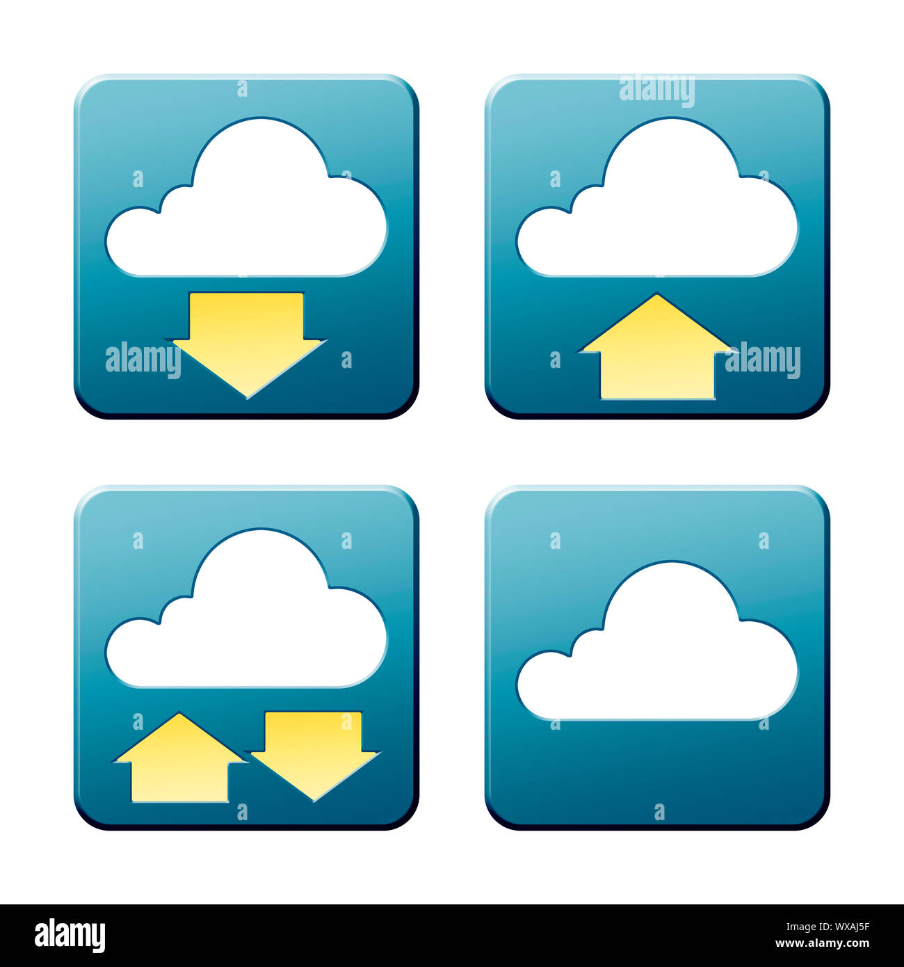 Cloud upload sign Cut Out Stock Images & Pictures - Alamy