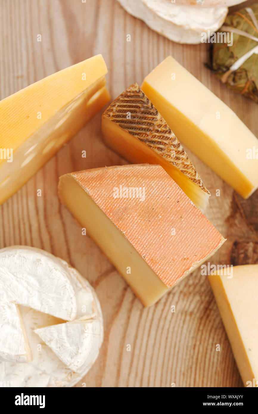 Various types of cheese composition Stock Photo - Alamy