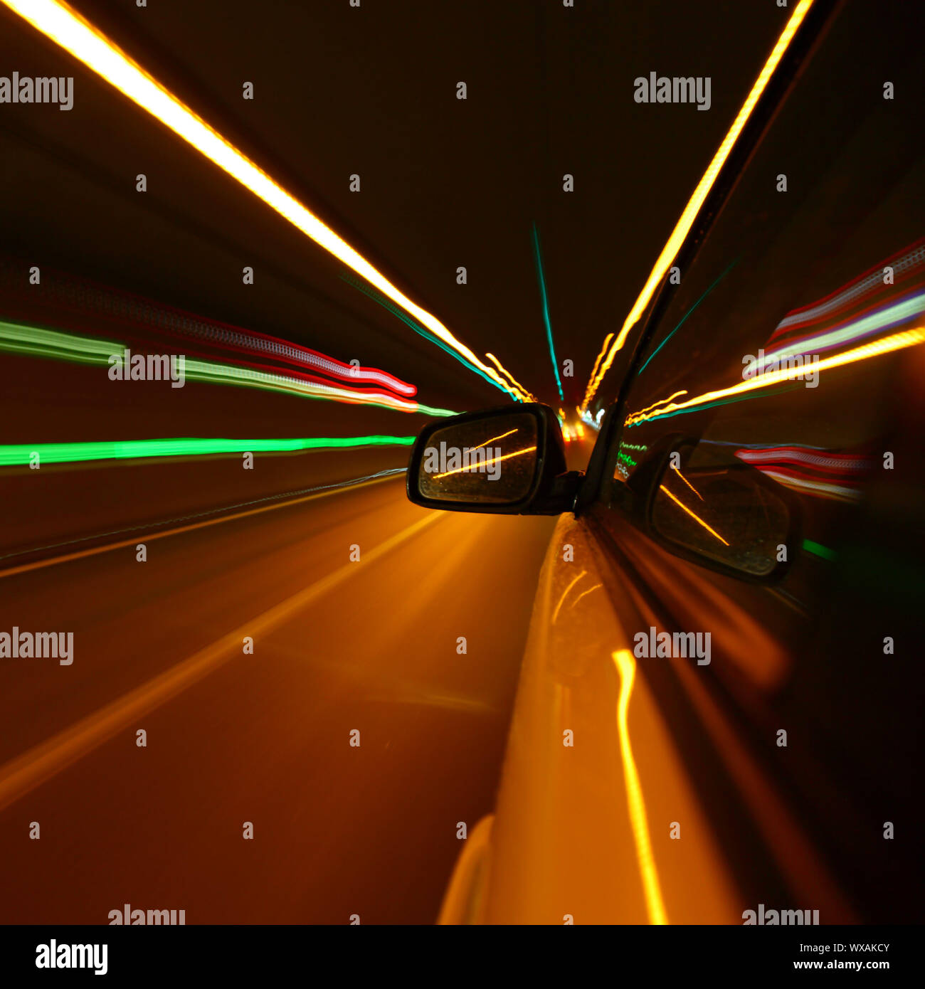 night drive on car Stock Photo - Alamy