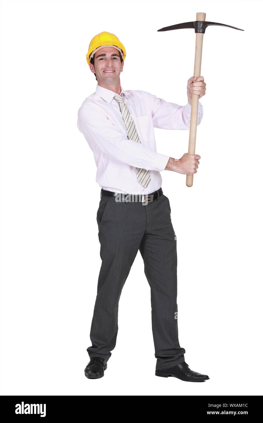 Angry holding axe Cut Out Stock Images & Pictures - Alamy