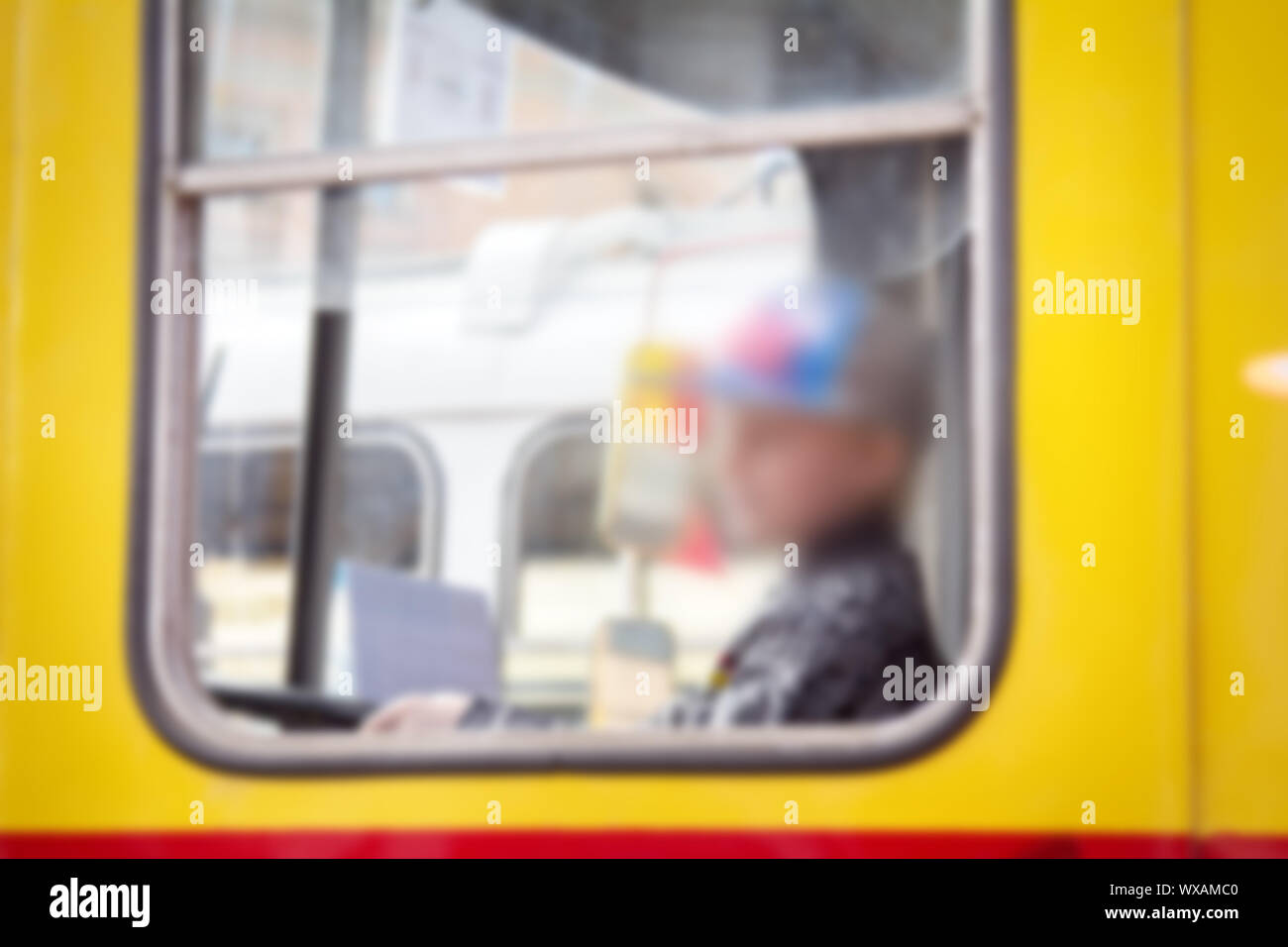 child driving a bus Stock Photo - Alamy
