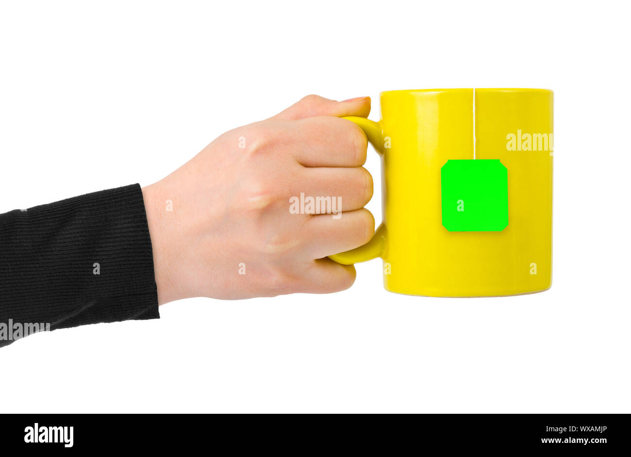 Hand with cup of tea Stock Photo - Alamy