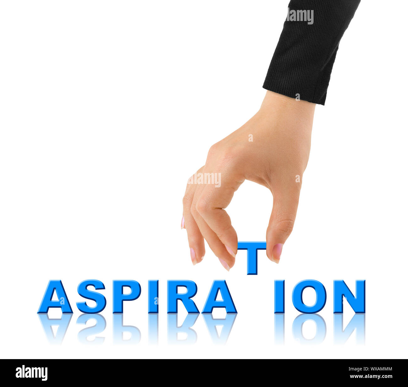 Hand and word Aspiration Stock Photo - Alamy