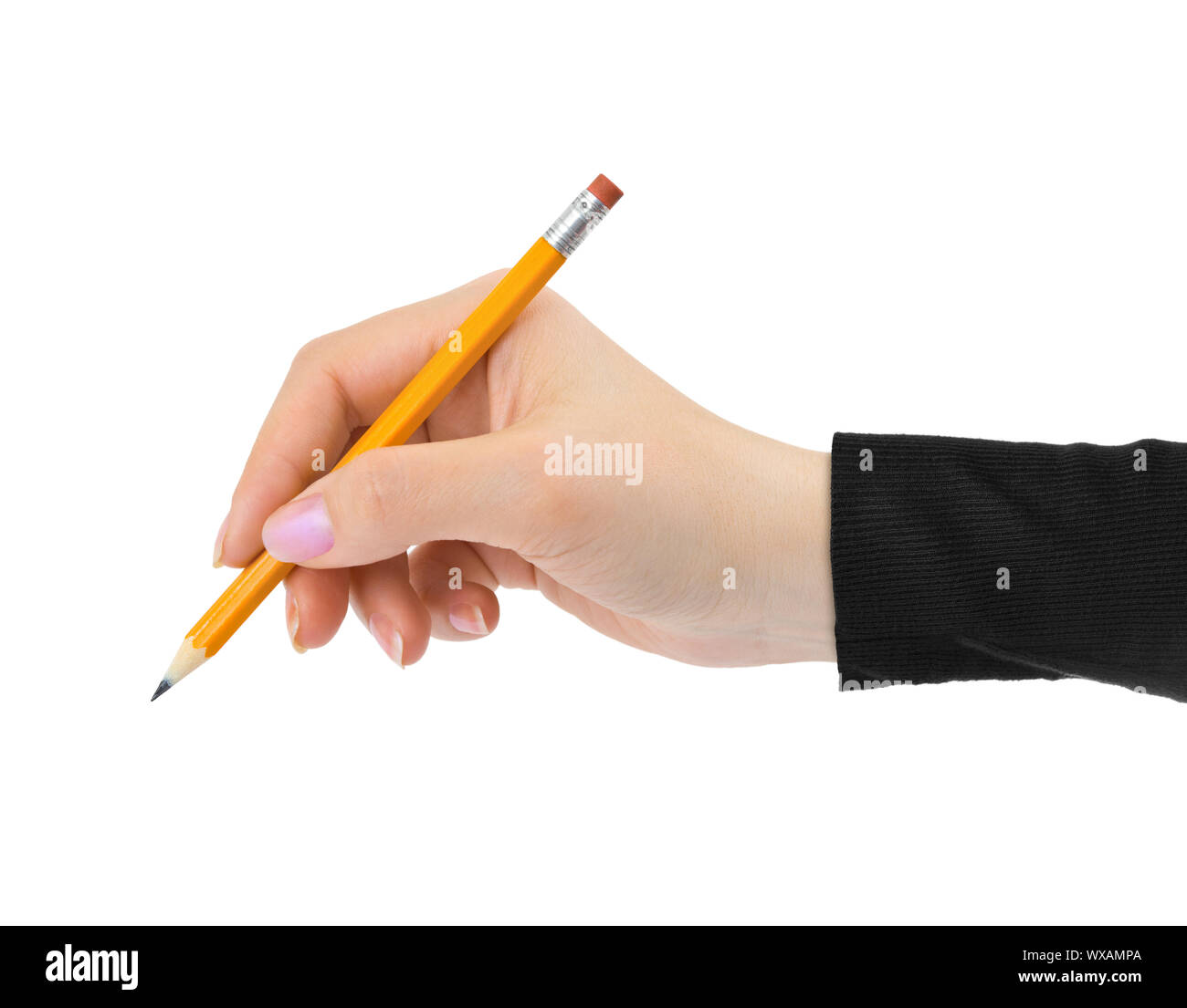 Pencil in hand Stock Photo - Alamy