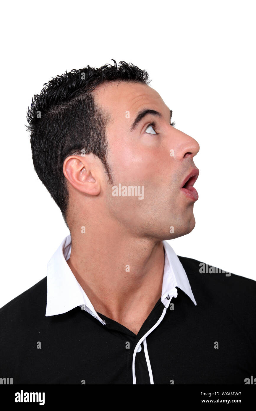 Portrait of a surprised man Stock Photo - Alamy