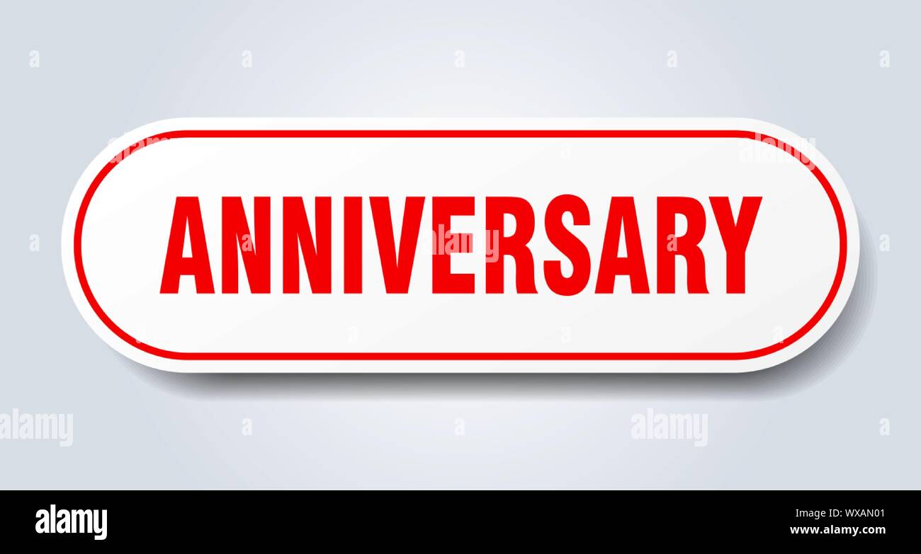 anniversary sign. anniversary rounded red sticker. anniversary Stock ...