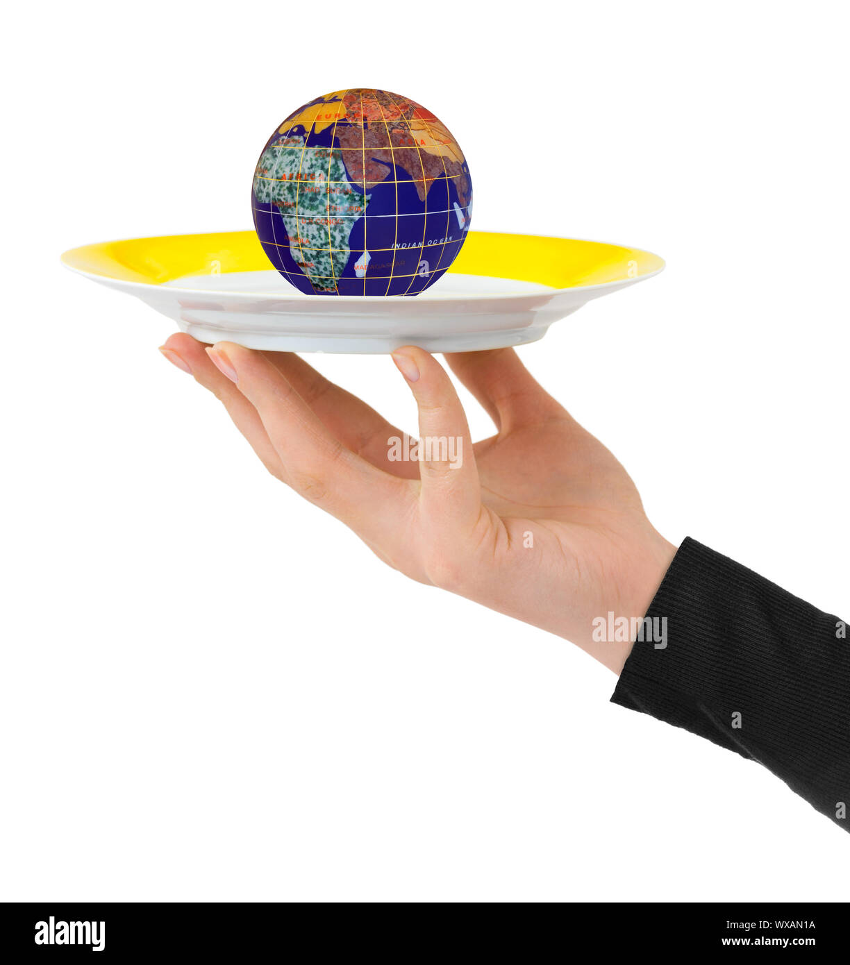 Giving plate Cut Out Stock Images & Pictures - Alamy