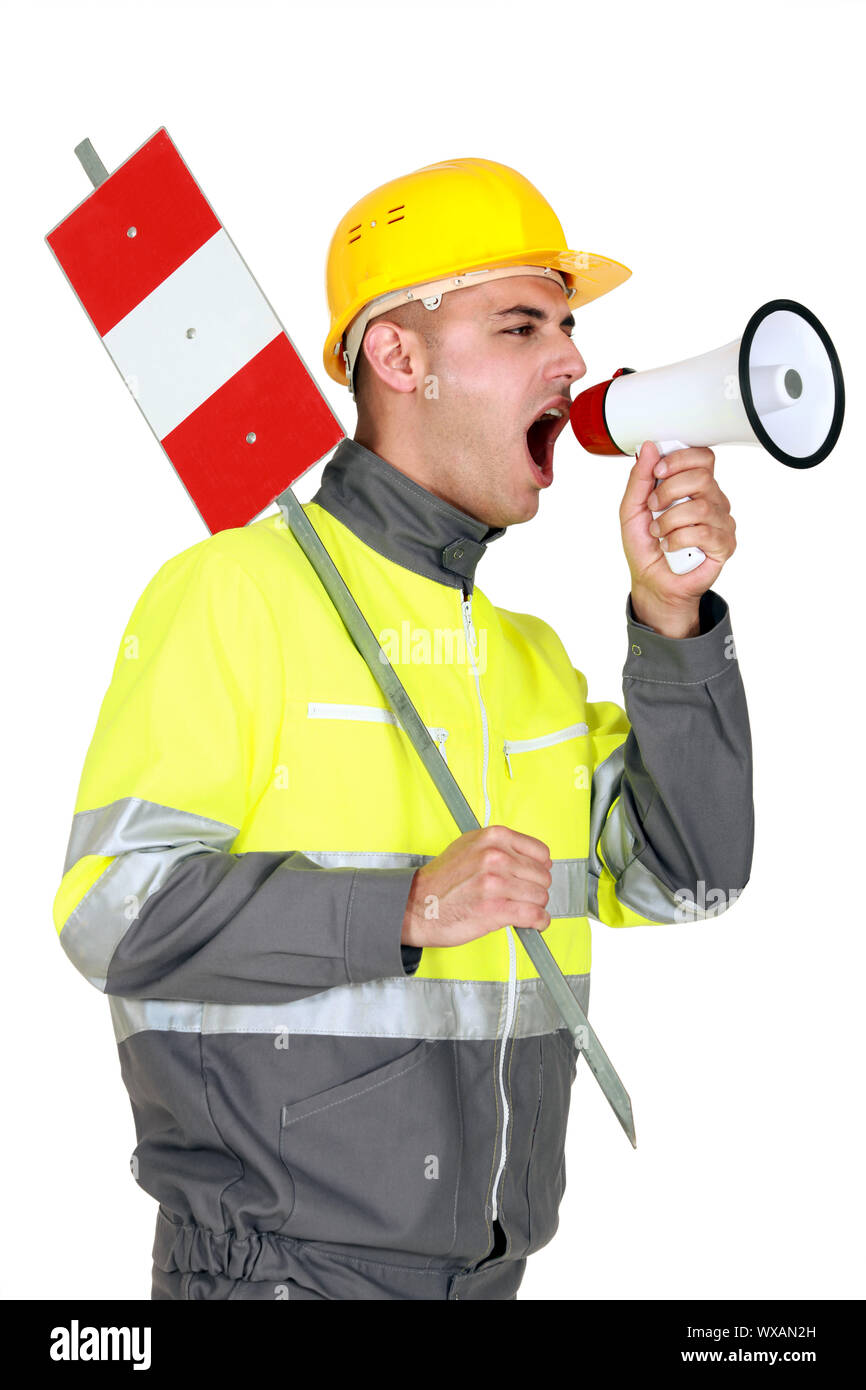Angry foreman screaming hi-res stock photography and images - Alamy