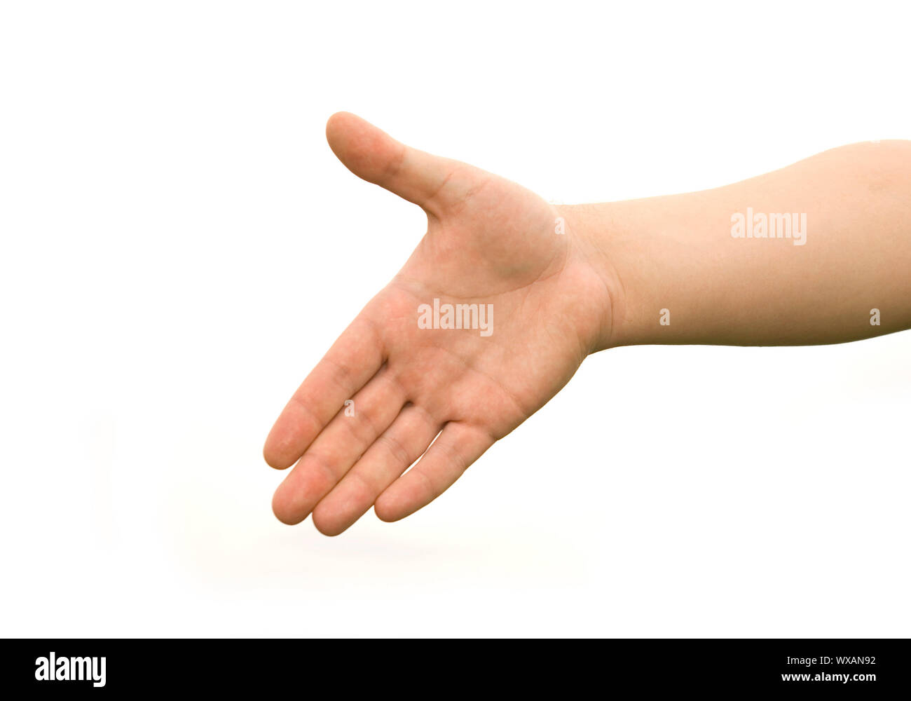 Helping hand with the white background Stock Photo - Alamy