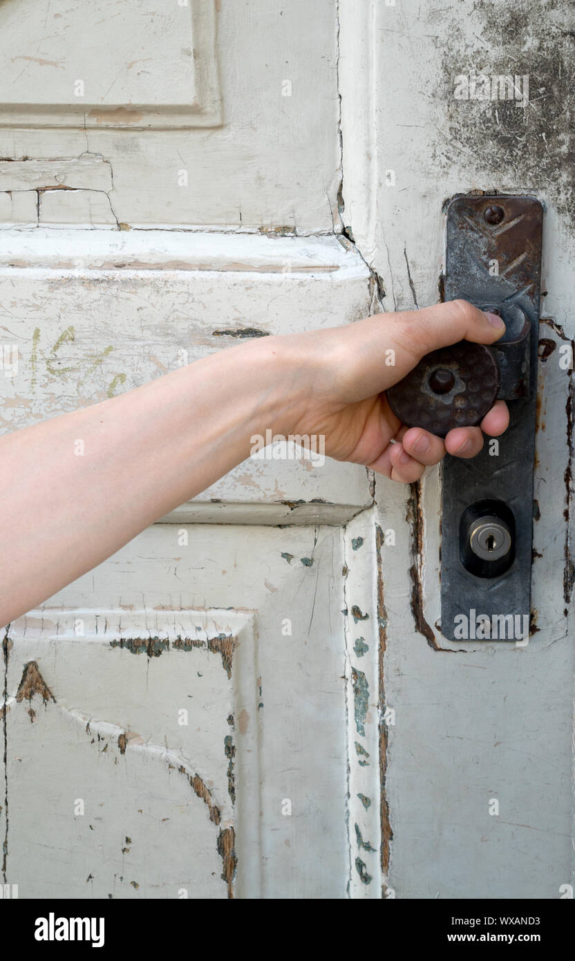 Door Knob Hand High Resolution Stock Photography and Images - Alamy