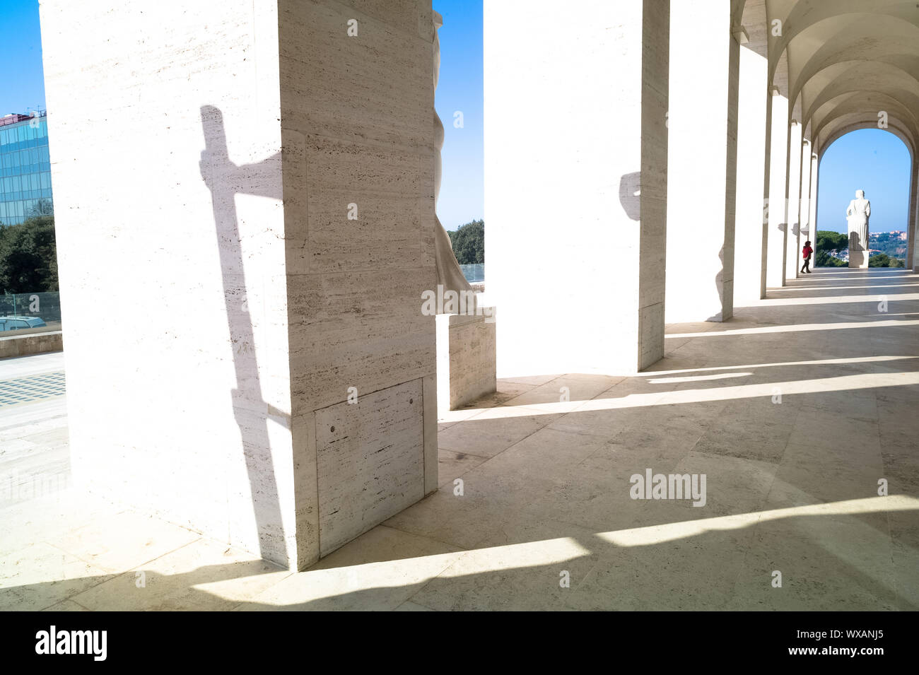 Statues in EUR quarter, Rome Italy Stock Photo - Alamy